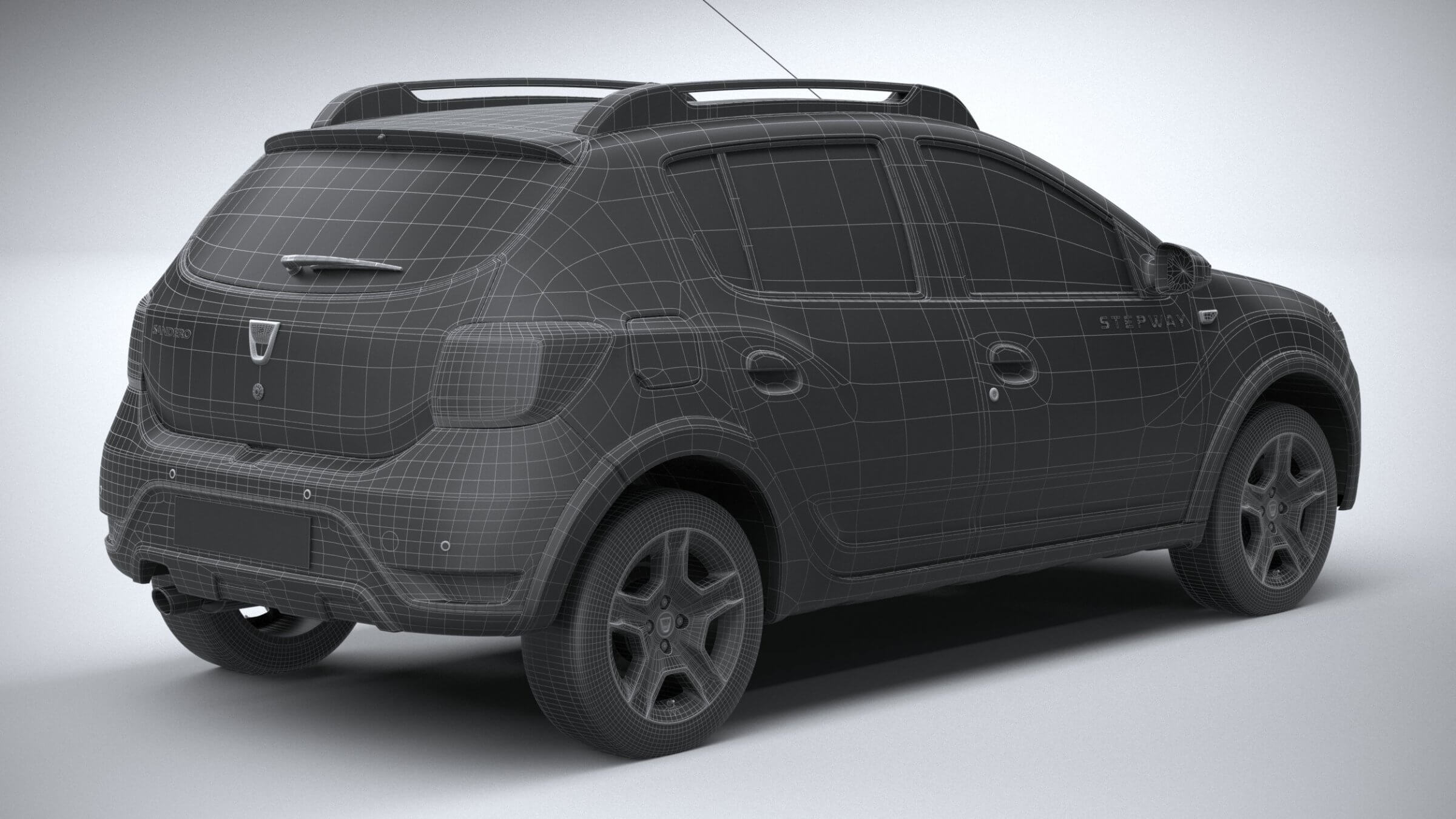 Dacia Sandero Stepway 2017-2020 3D Model by SQUIR
