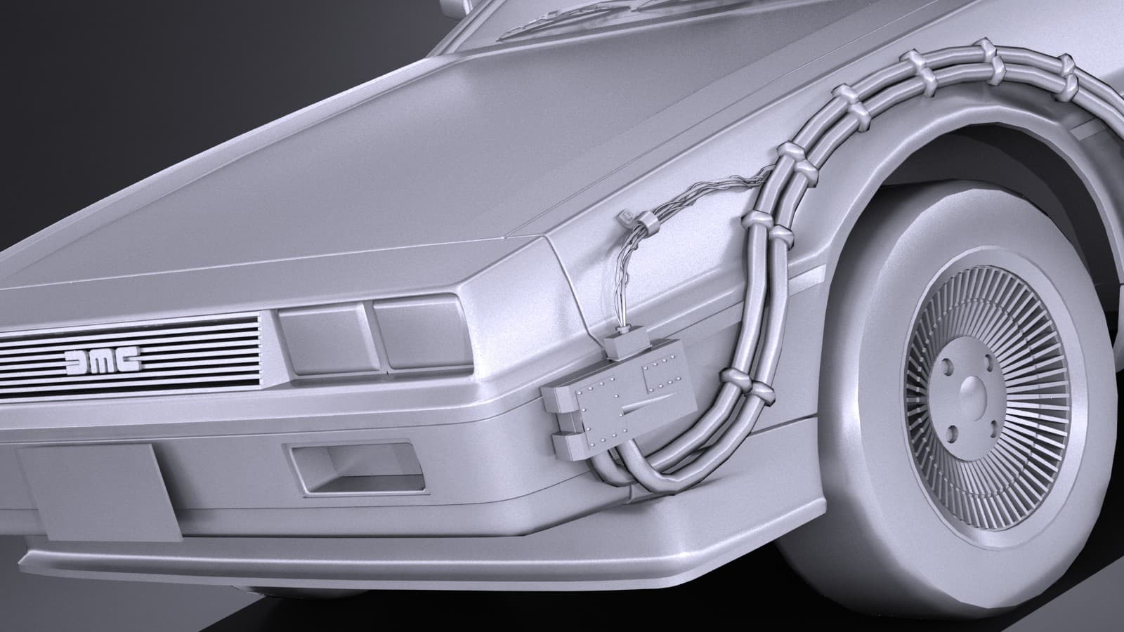 DeLorean DMC-12 3D Model by SQUIR