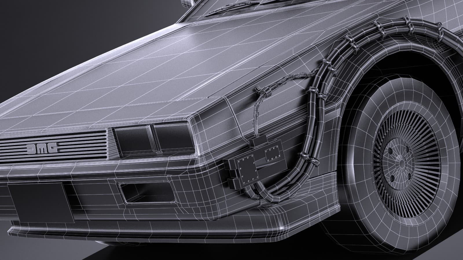 DeLorean DMC-12 3D Model by SQUIR