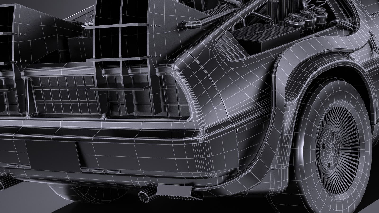DeLorean DMC-12 3D Model by SQUIR