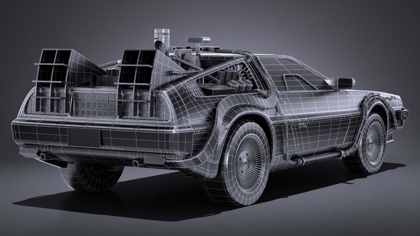DeLorean DMC-12 3D Model by SQUIR
