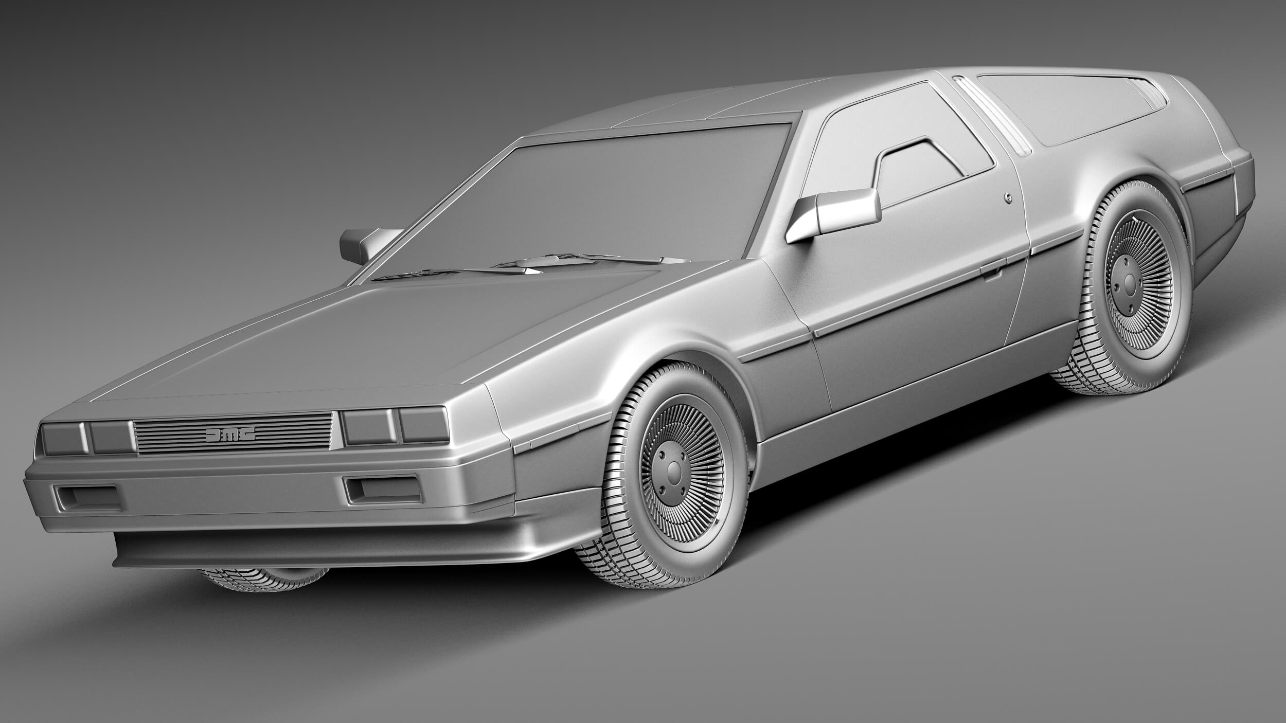 DeLorean DMC-12 3D Model by SQUIR