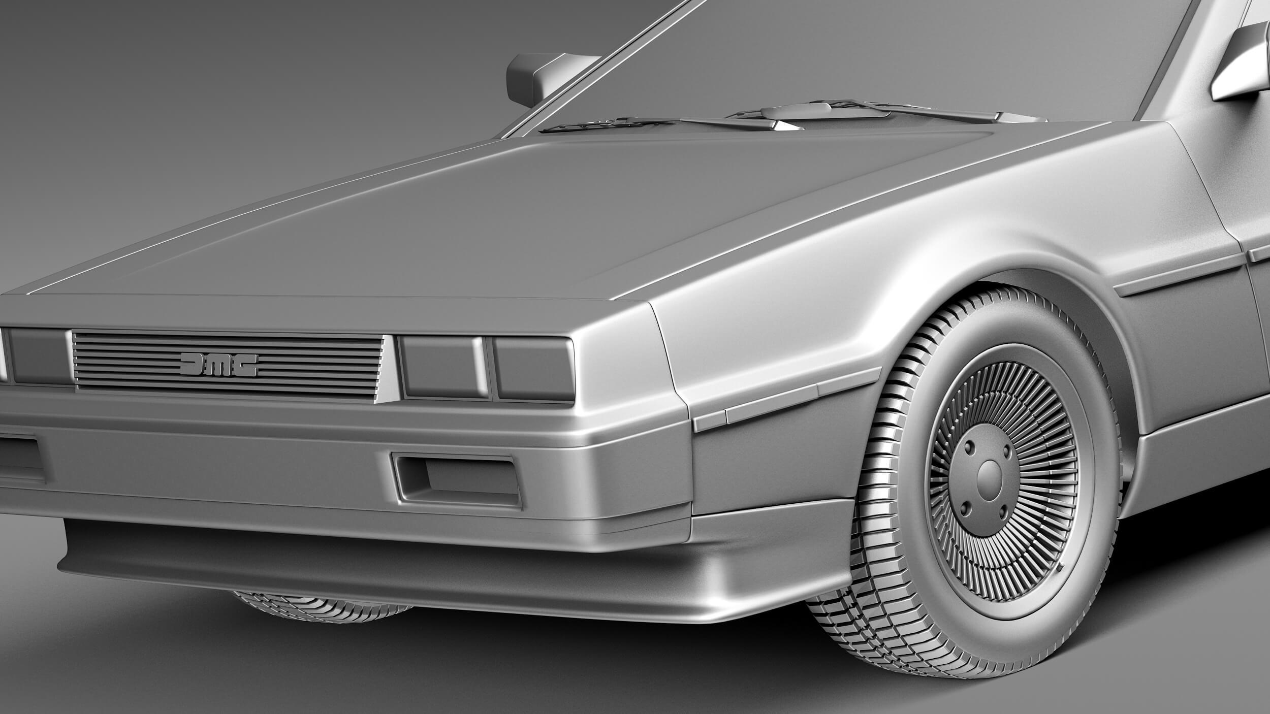 DeLorean DMC-12 3D Model by SQUIR