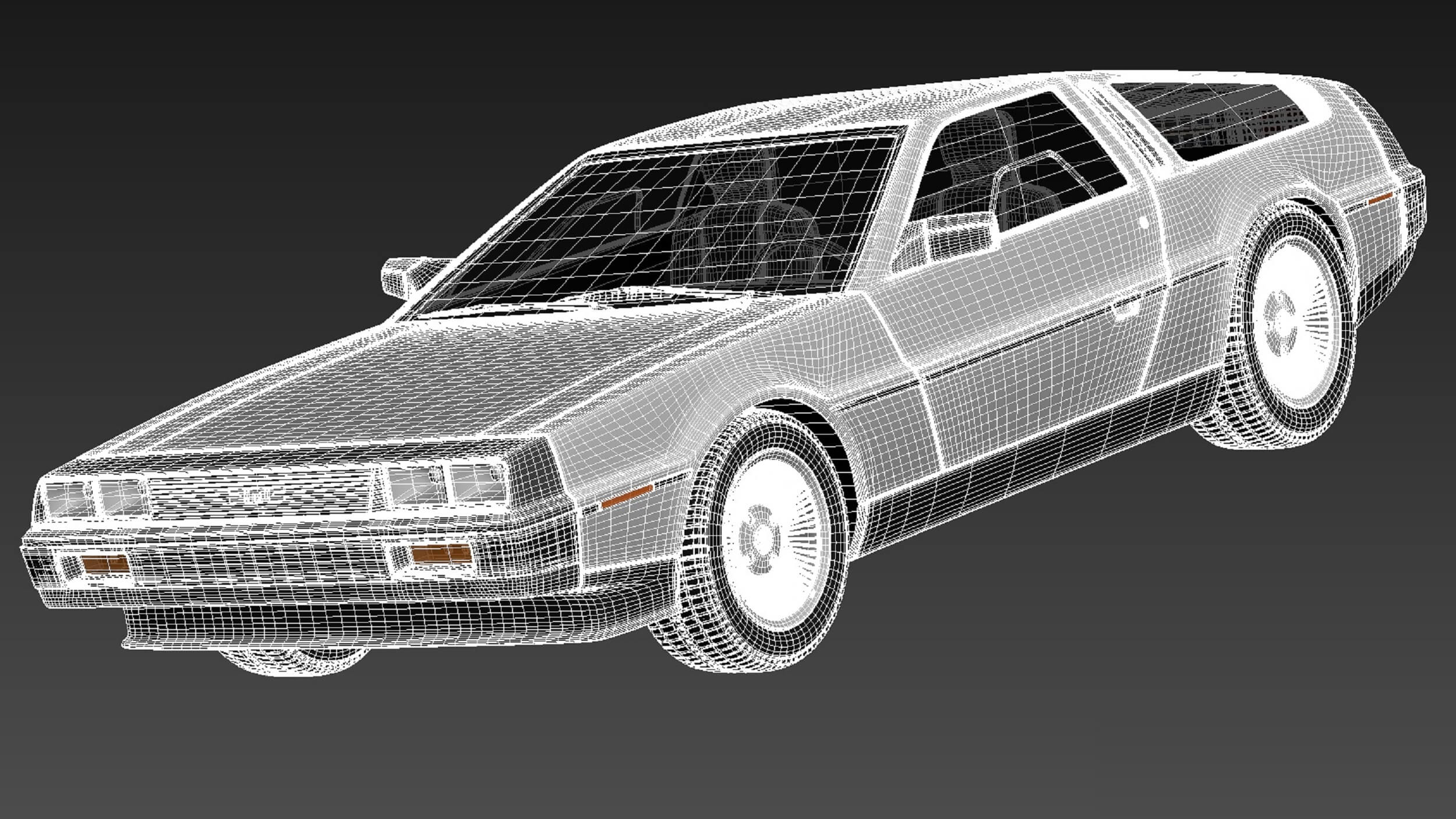DeLorean DMC-12 3D Model by SQUIR