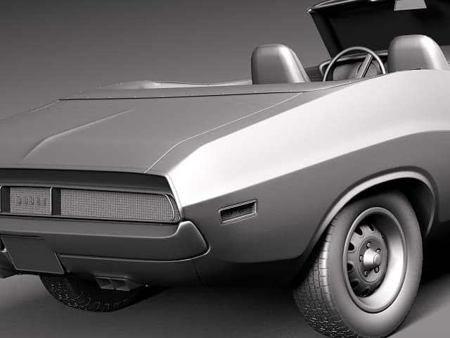Dodge Challenger Convertible 1970 - 3D Model by SQUIR
