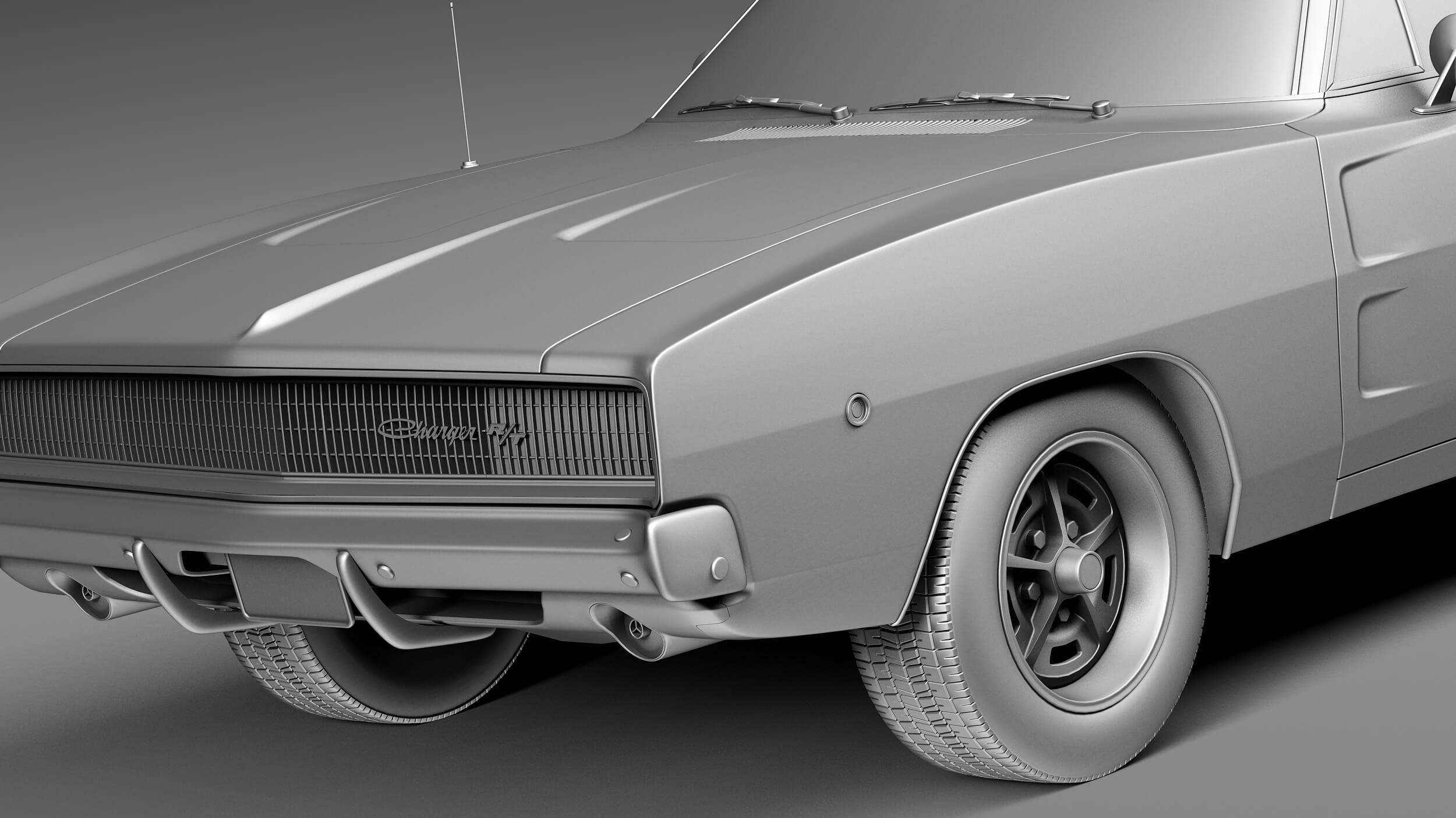 Dodge Charger 1968 - 3D Model by SQUIR