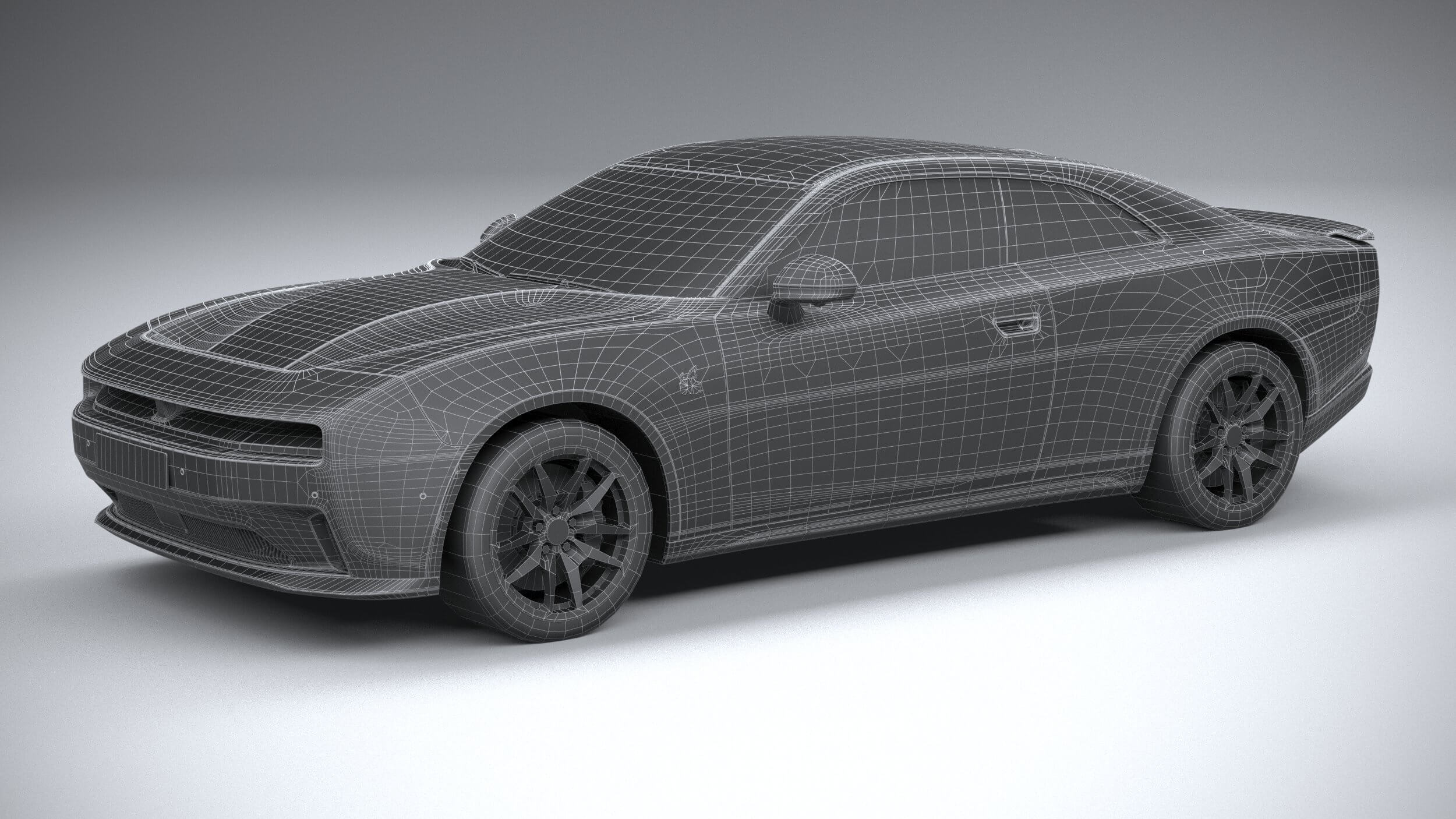 Dodge Charger Daytona 2024 Low Poly - 3D Model by SQUIR