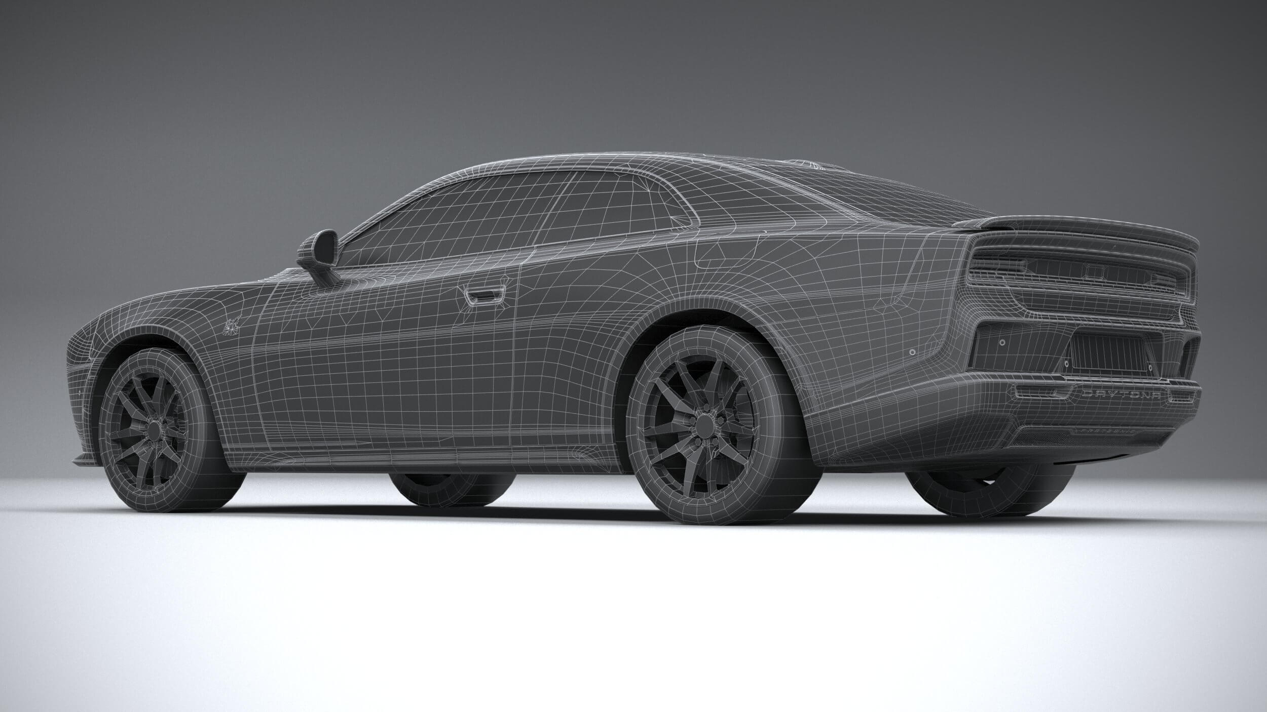 Dodge Charger Daytona 2024 Low Poly - 3D Model by SQUIR