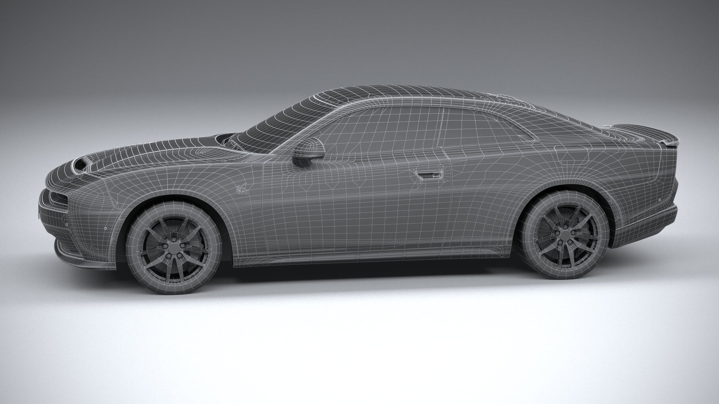 Dodge Charger Daytona 2024 Low Poly - 3D Model by SQUIR