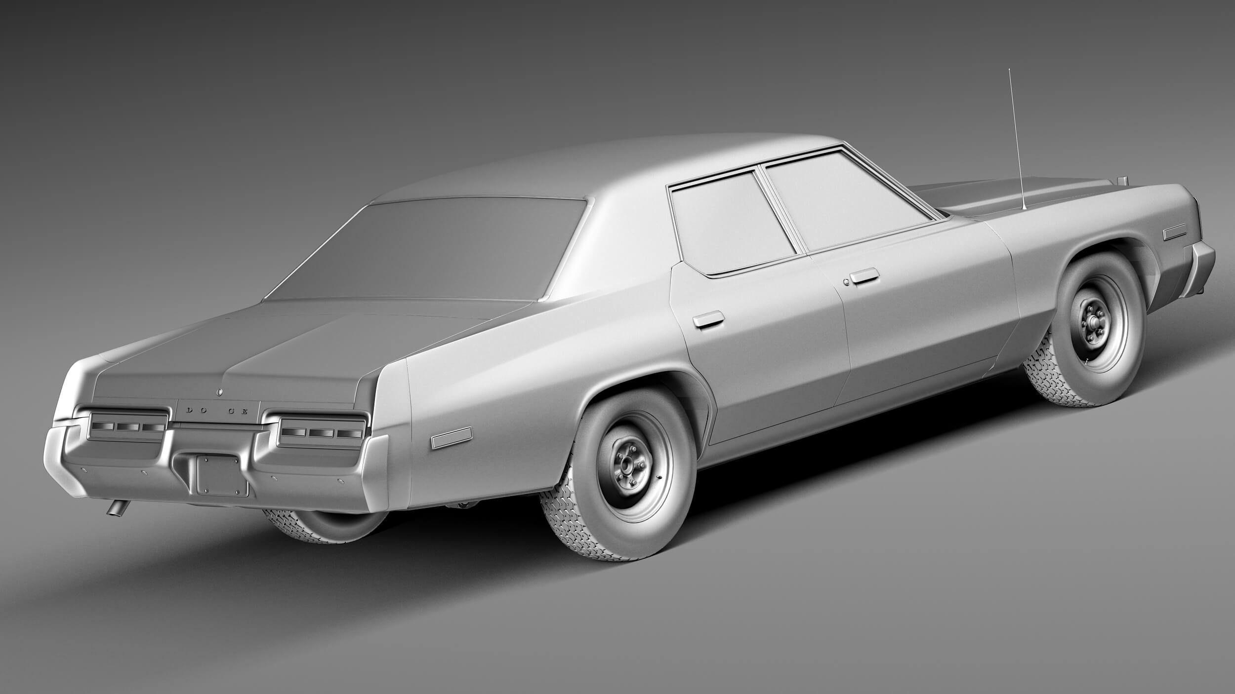 Dodge Monaco 1974 Bluesmobile - 3D Model by SQUIR