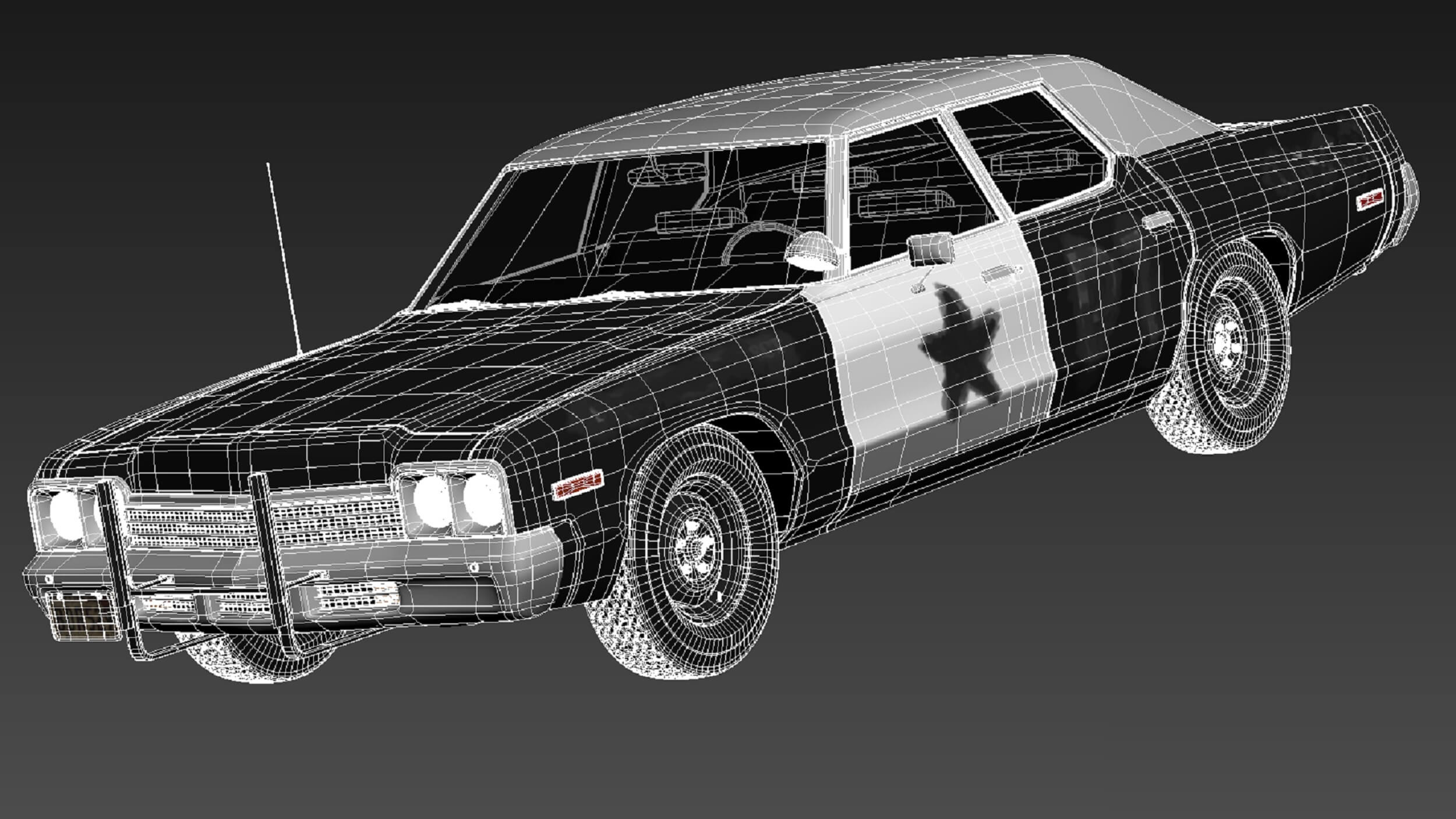 Dodge Monaco 1974 Bluesmobile - 3D Model by SQUIR