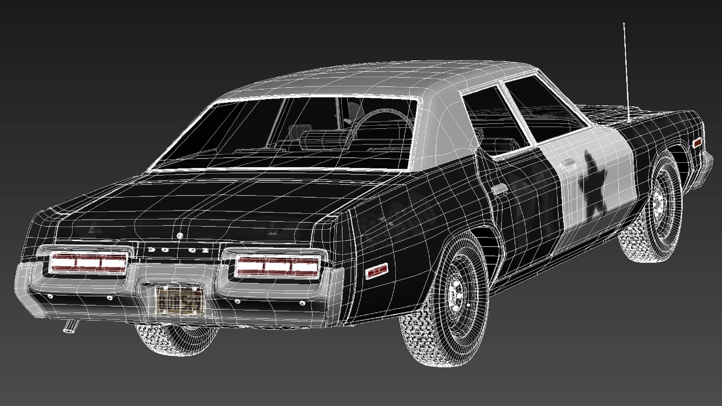 Dodge Monaco 1974 Bluesmobile - 3D Model by SQUIR
