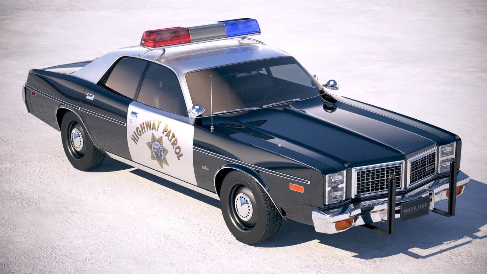 Dodge Monaco Police 1977 - 3D Model by SQUIR