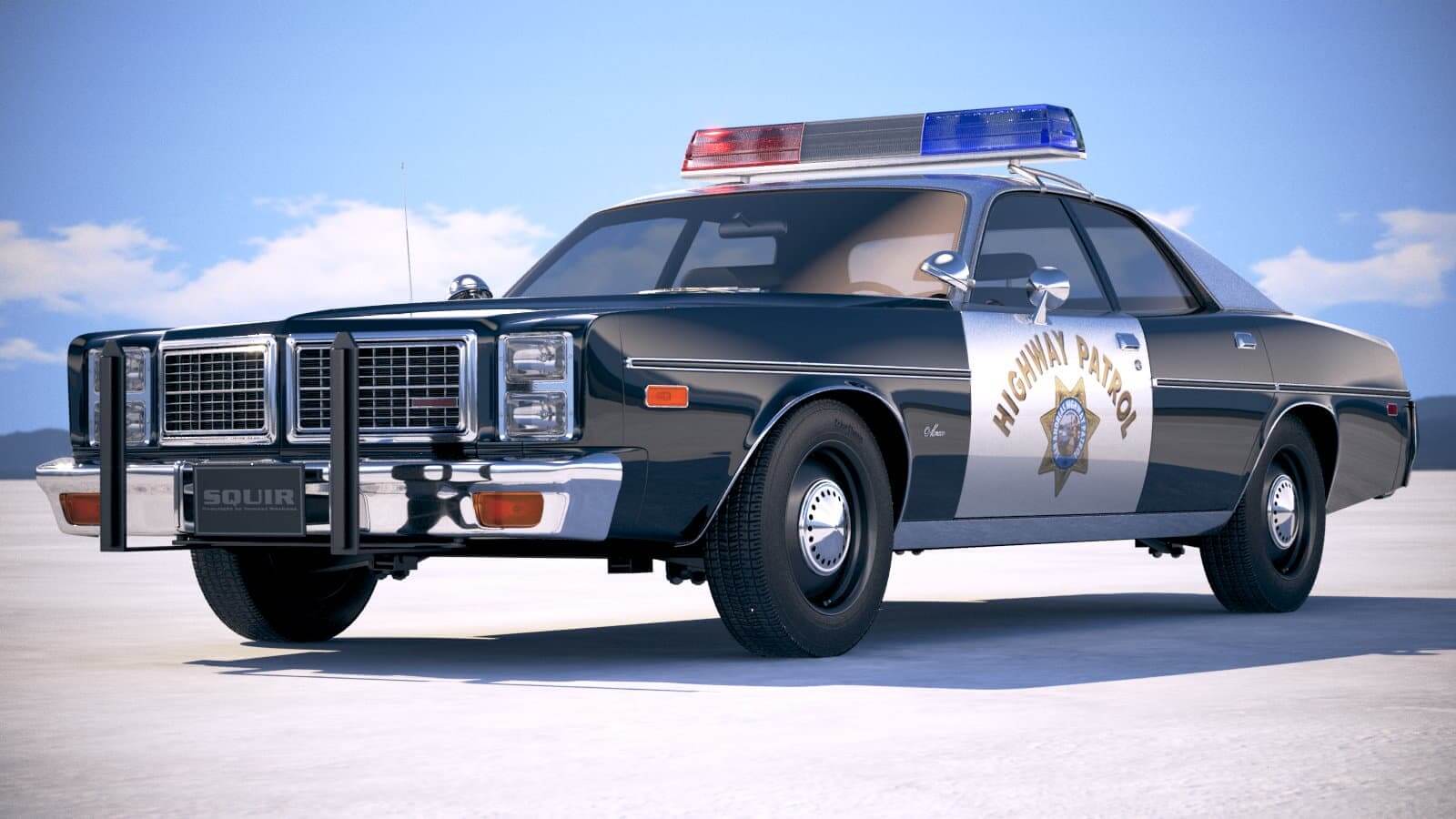Dodge Monaco Police 1977 - 3D Model by SQUIR