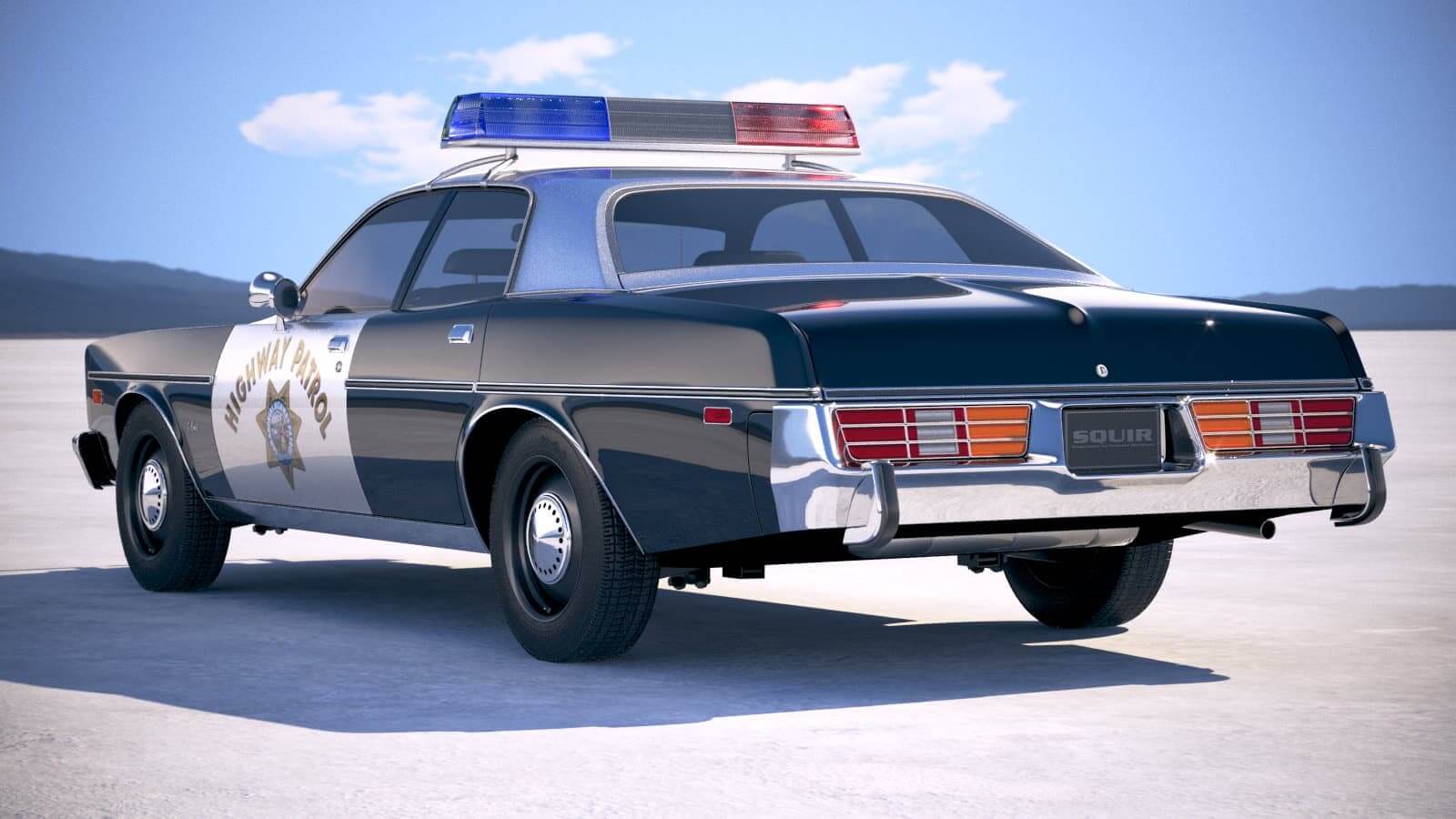 Dodge Monaco Police 1977 - 3D Model by SQUIR