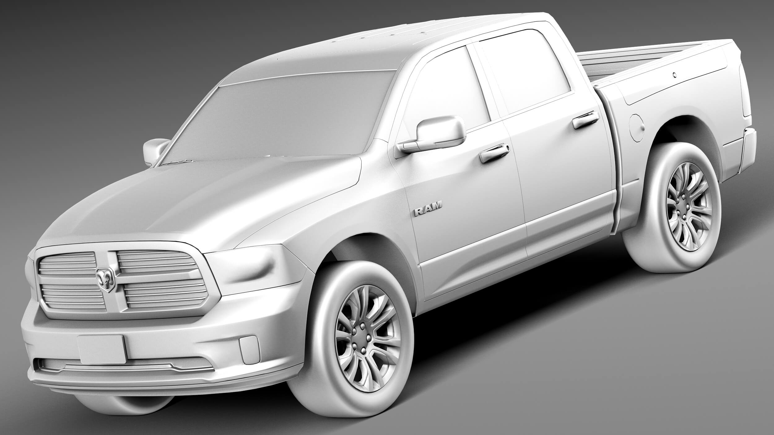 Dodge Ram Crew Cab Sport 2013 - 3D Model by SQUIR