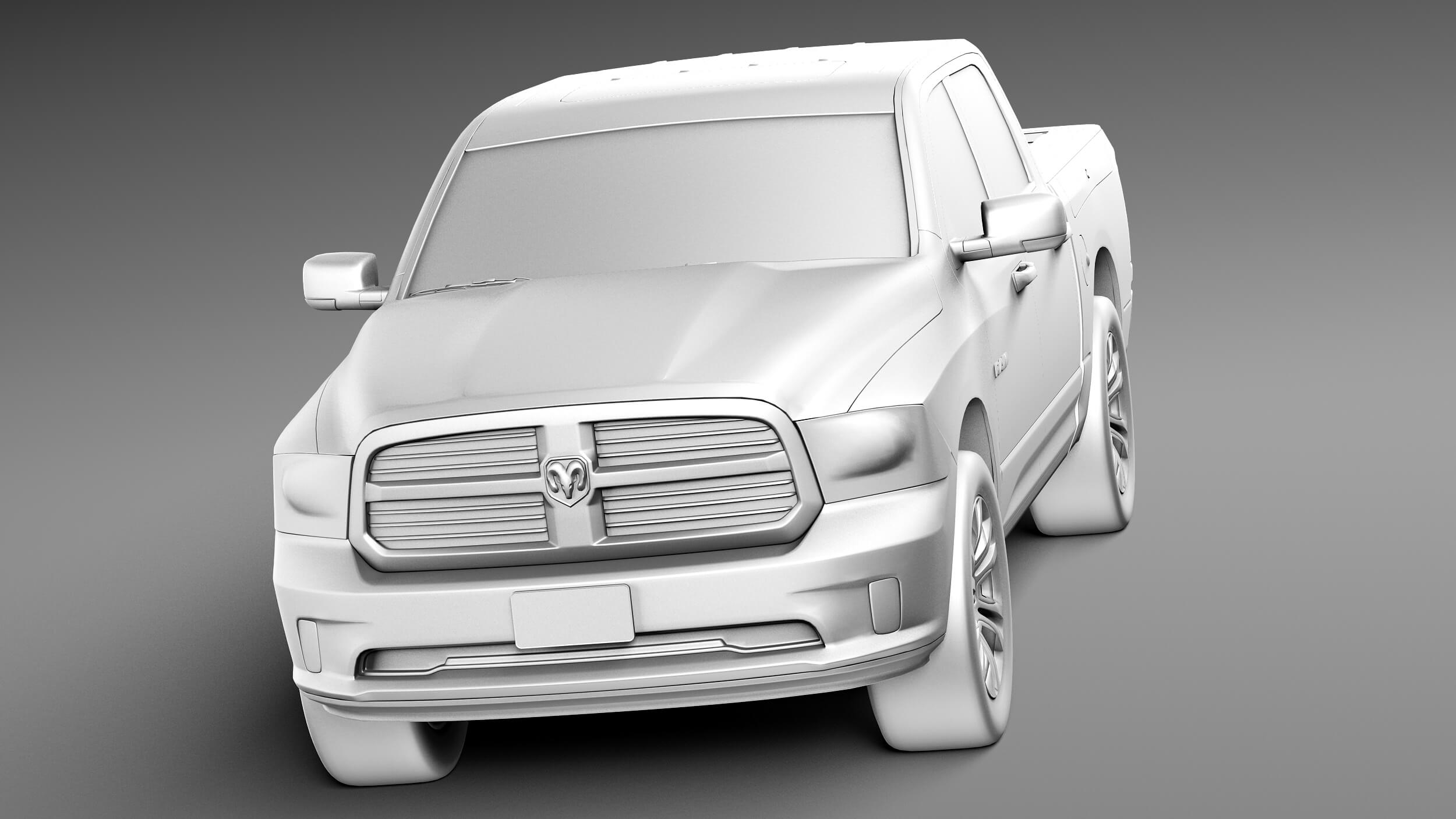Dodge Ram Crew Cab Sport 2013 - 3D Model by SQUIR