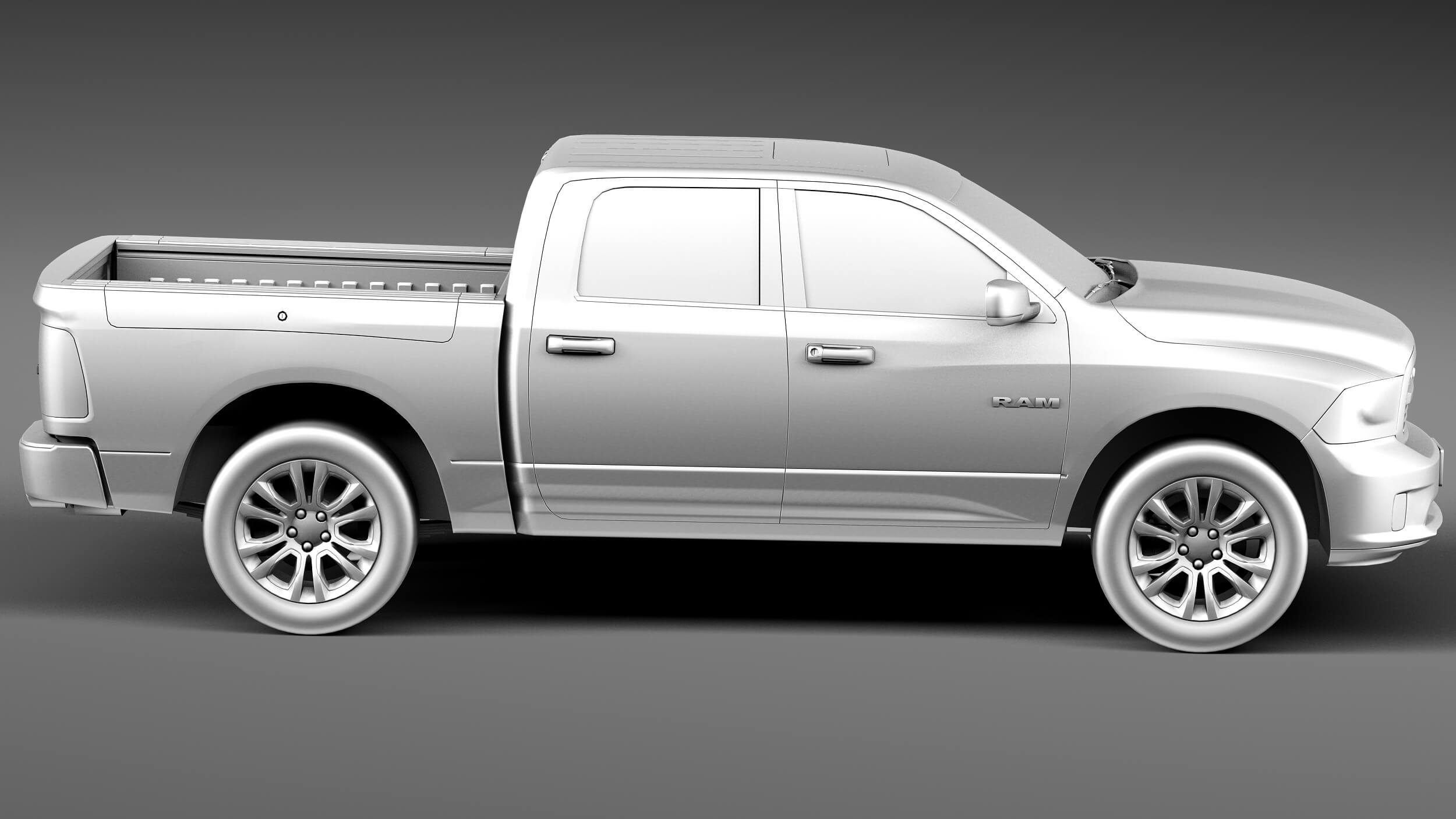 Dodge Ram Crew Cab Sport 2013 - 3D Model by SQUIR