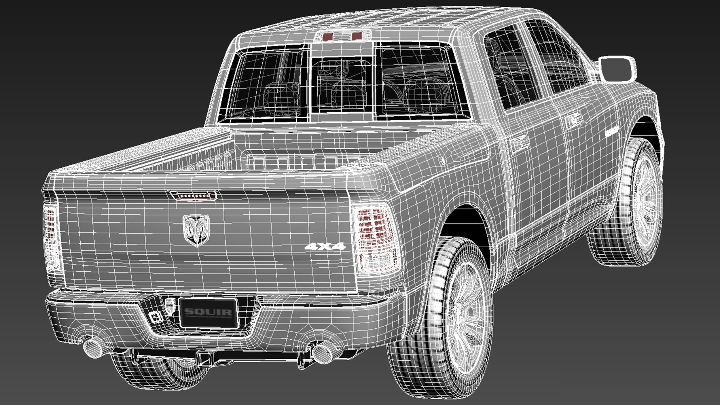 Dodge Ram Crew Cab Sport 2013 - 3D Model by SQUIR