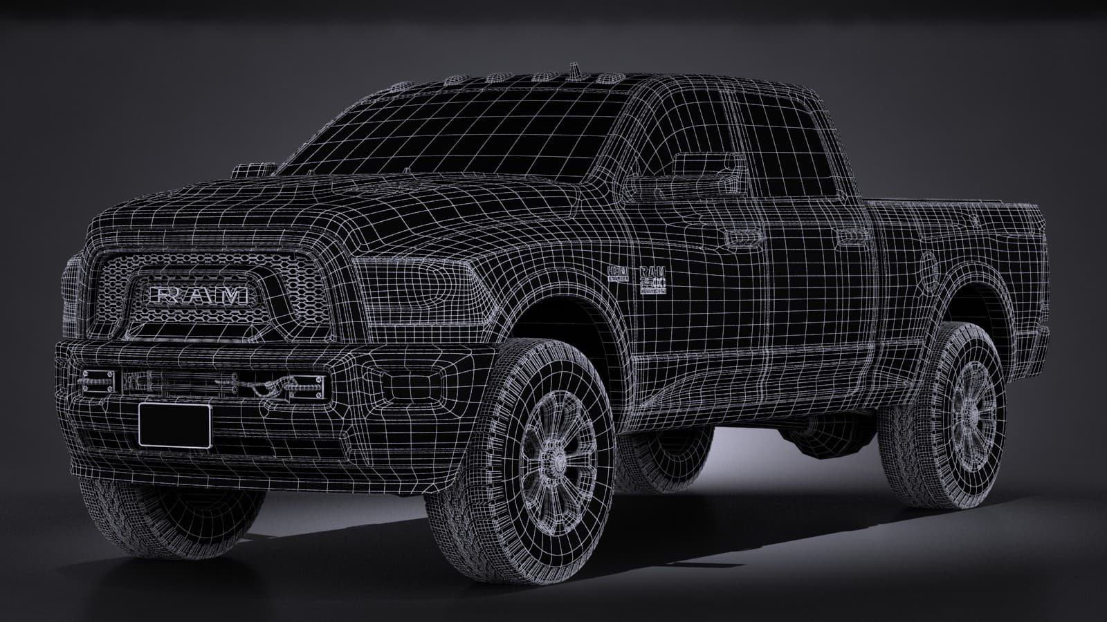 Dodge RAM 2500 PowerWagon 2015 (V-Ray) 3D Model by SQUIR