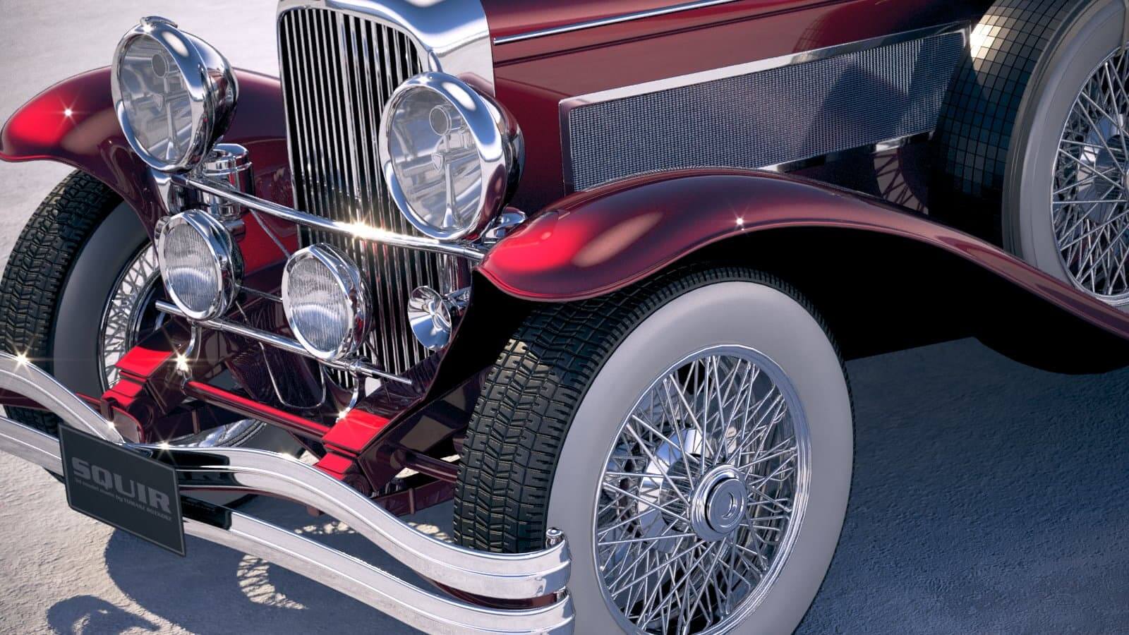 Duesenberg SJ Roadster 1935 (V-Ray) 3D Model by SQUIR