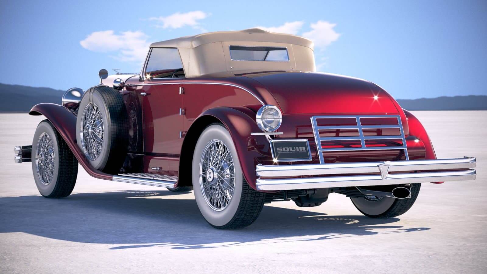 Duesenberg SJ Roadster 1935 (V-Ray) 3D Model by SQUIR