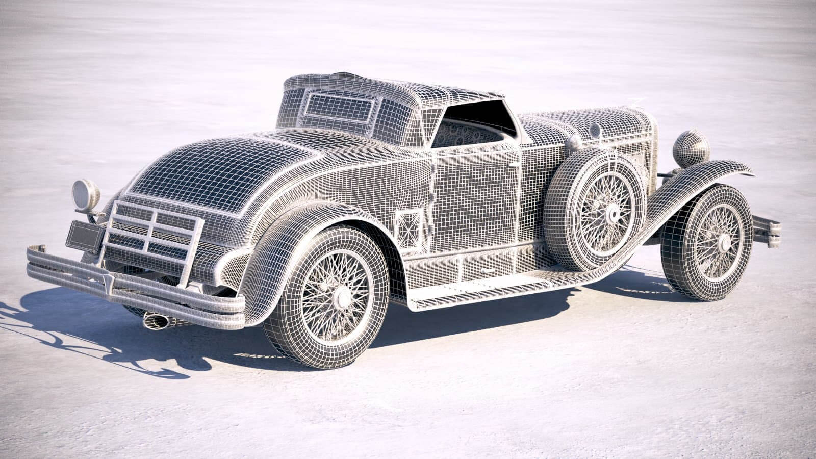 Duesenberg SJ Roadster 1935 (V-Ray) 3D Model by SQUIR