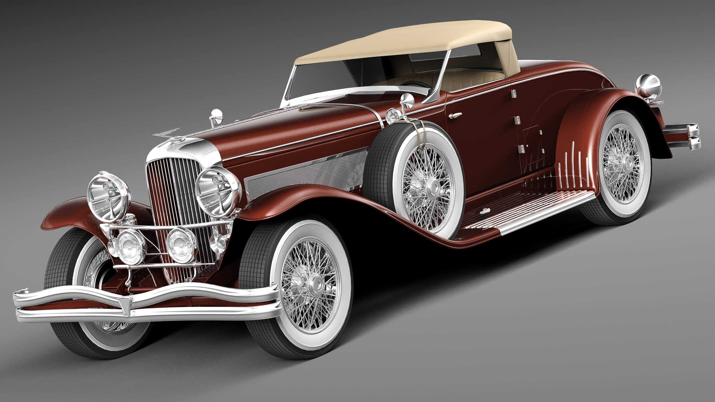 Duesenberg SJ Roadster 1935 - 3D Model by SQUIR