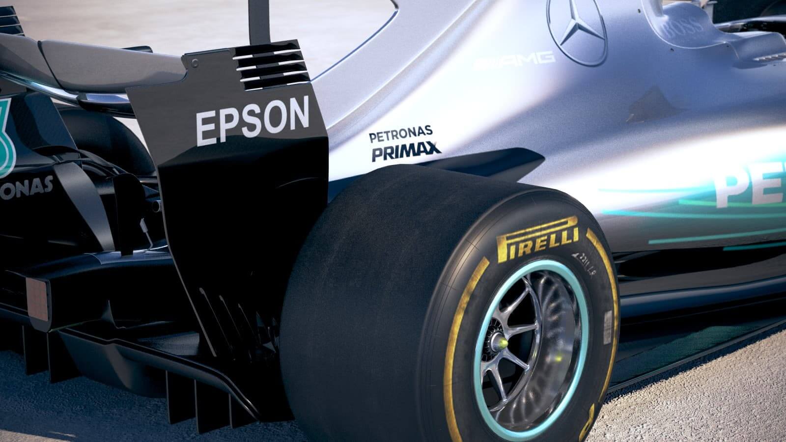 F1 Mercedes 2017 W08 - 3D Model by SQUIR