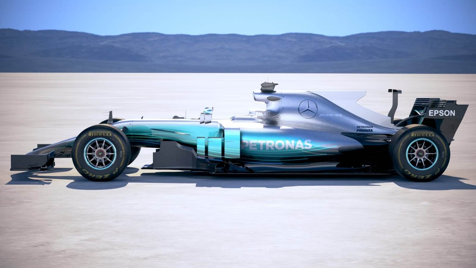 F1 Mercedes 2017 W08 - 3D Model by SQUIR