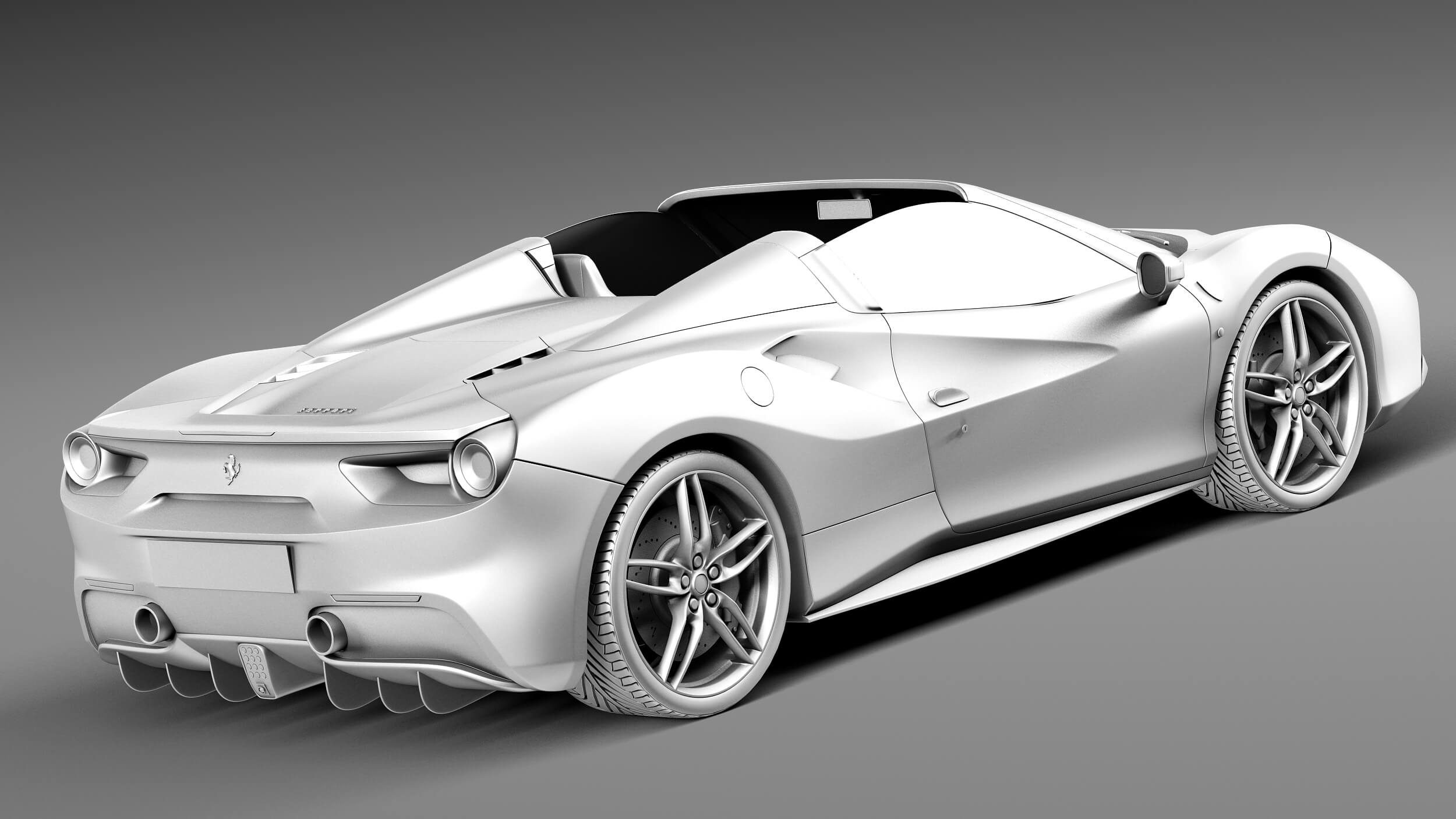 Ferrari 488 GTB Spider 2016 - 3D Model by SQUIR