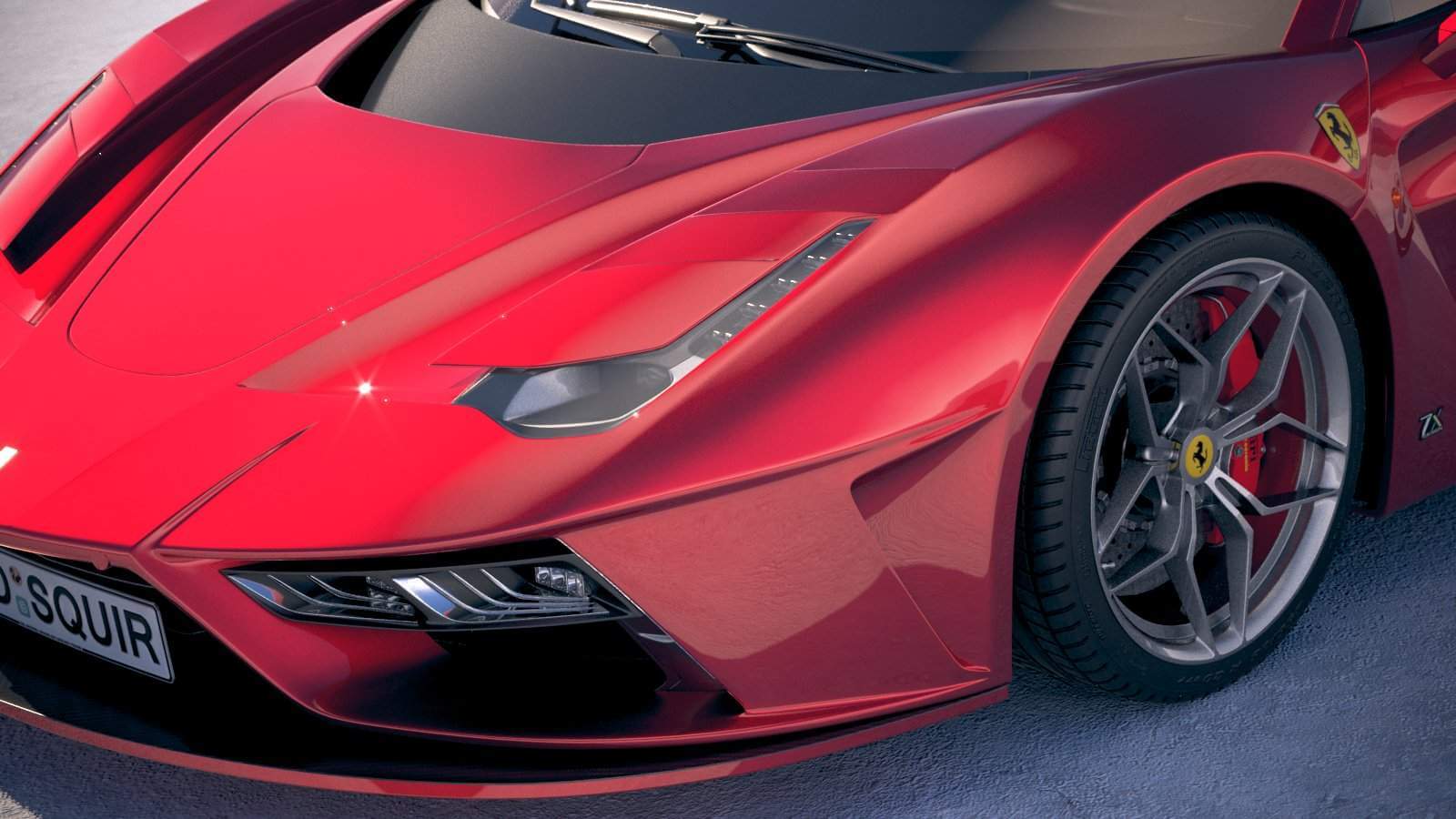 Ferrari 7X Design GTO Vision - 3D Model by SQUIR