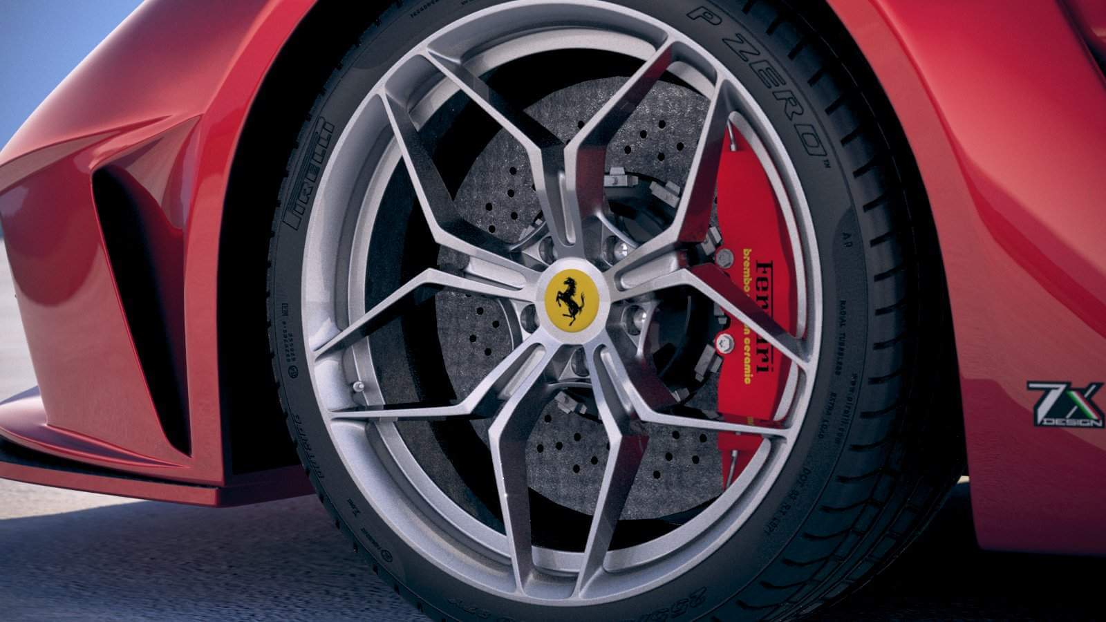 Ferrari 7X Design GTO Vision - 3D Model by SQUIR