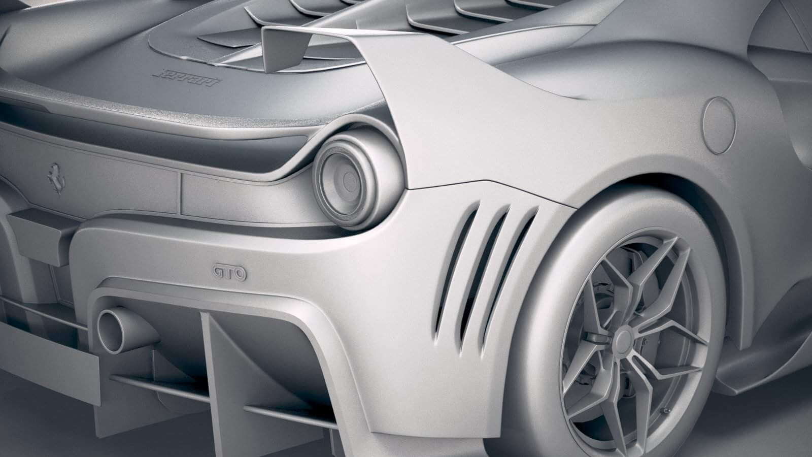 Ferrari 7X Design GTO Vision - 3D Model by SQUIR