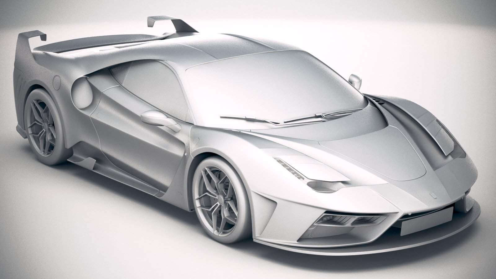 Ferrari 7X Design GTO Vision - 3D Model by SQUIR