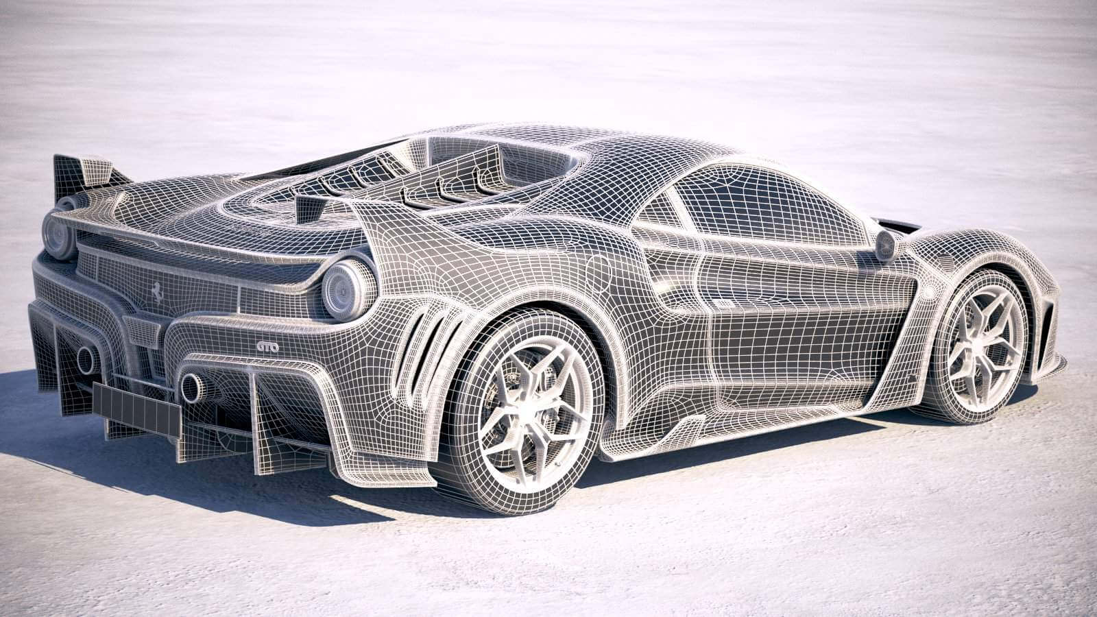 Ferrari 7X Design GTO Vision - 3D Model by SQUIR