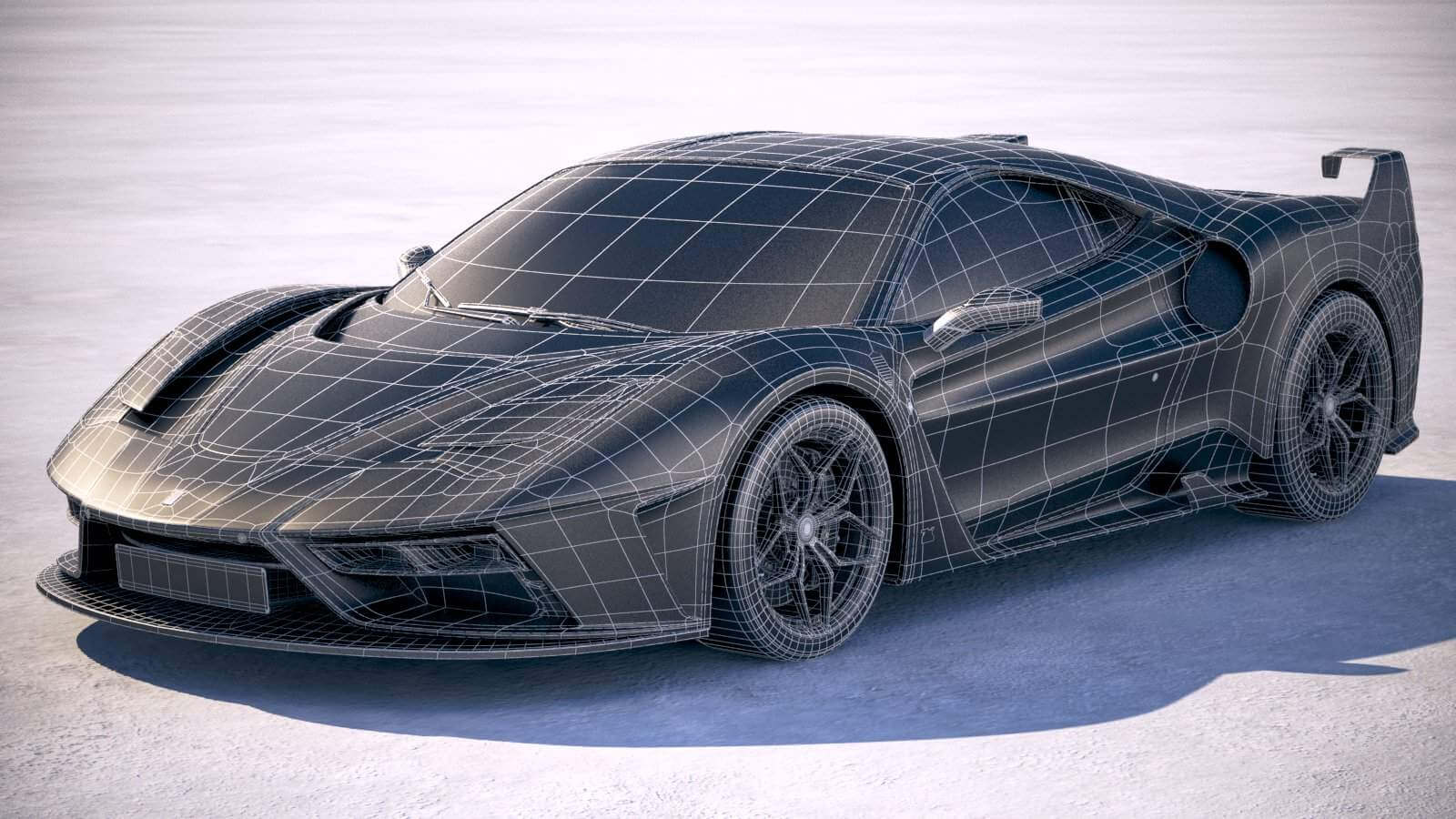 Ferrari 7X Design GTO Vision - 3D Model by SQUIR