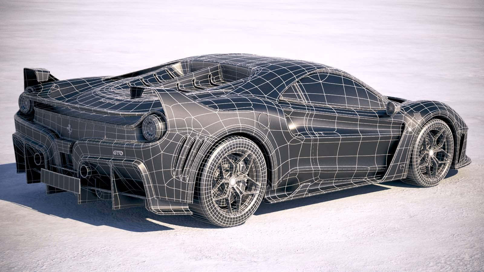 Ferrari 7X Design GTO Vision - 3D Model by SQUIR