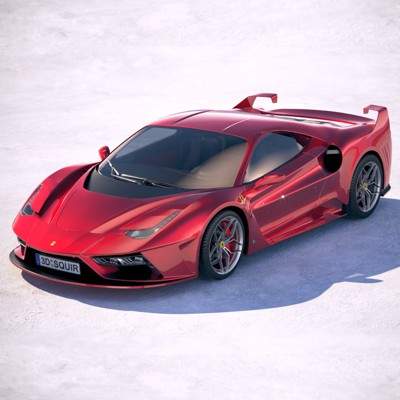 Ferrari 7X Design GTO Vision - 3D Model by SQUIR