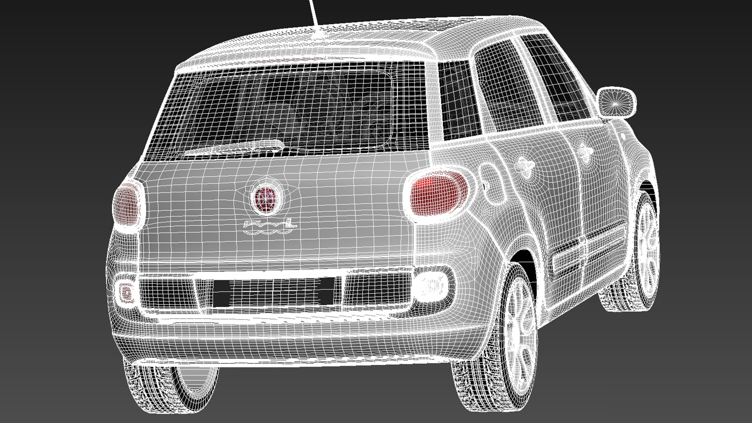 Fiat 500L 2013 - 3D Model by SQUIR
