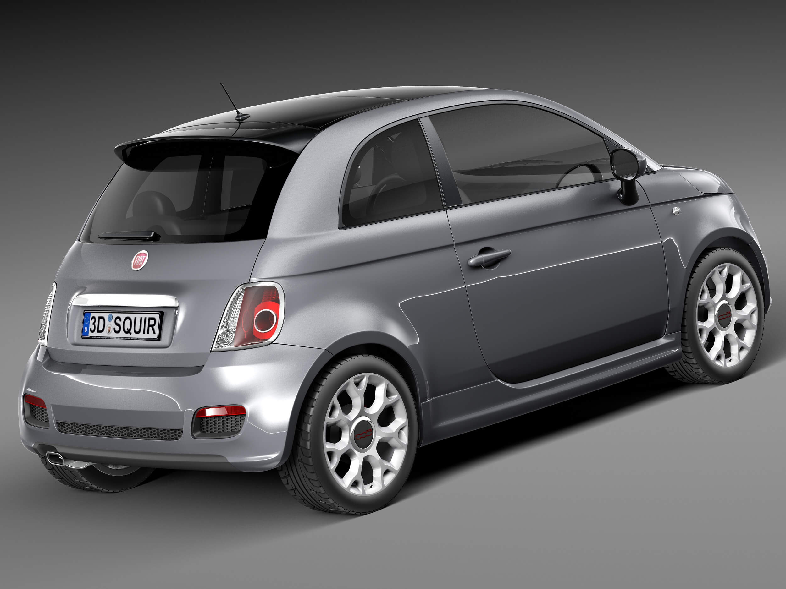 Fiat 500S 2014 - 3D Model by SQUIR