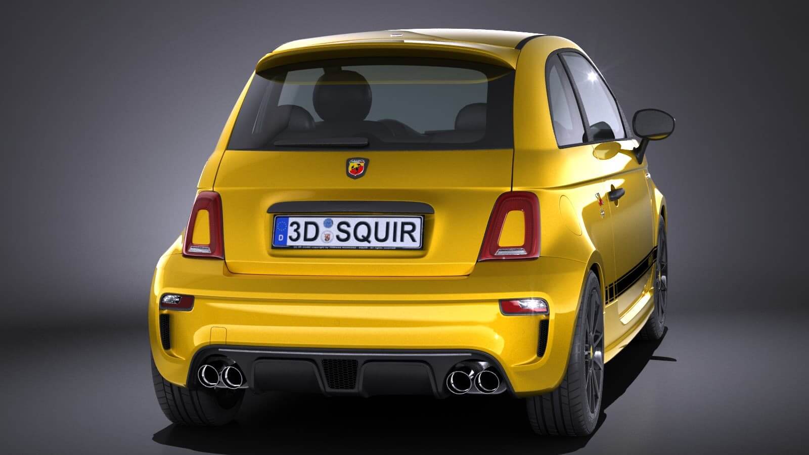 Fiat 595 Abarth 2017 - 3D Model by SQUIR