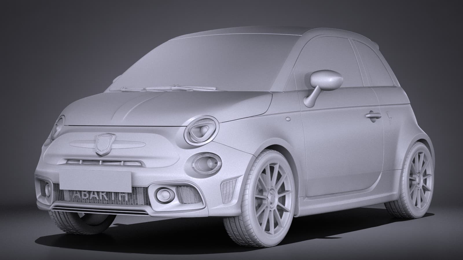 Fiat 595 Abarth 2017 - 3D Model by SQUIR