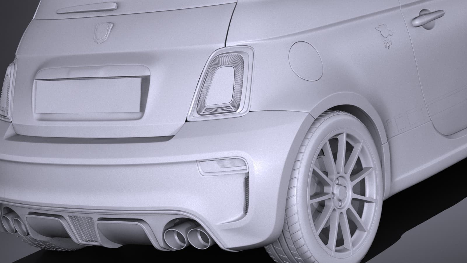 Fiat 595 Abarth 2017 - 3D Model by SQUIR