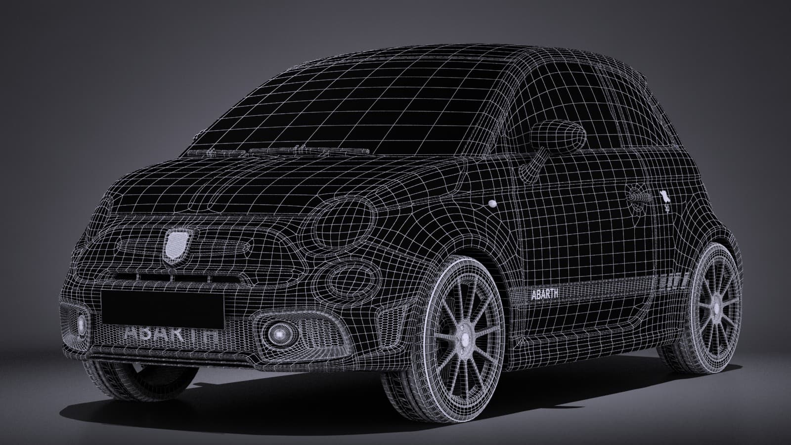 Fiat 595 Abarth 2017 - 3D Model by SQUIR