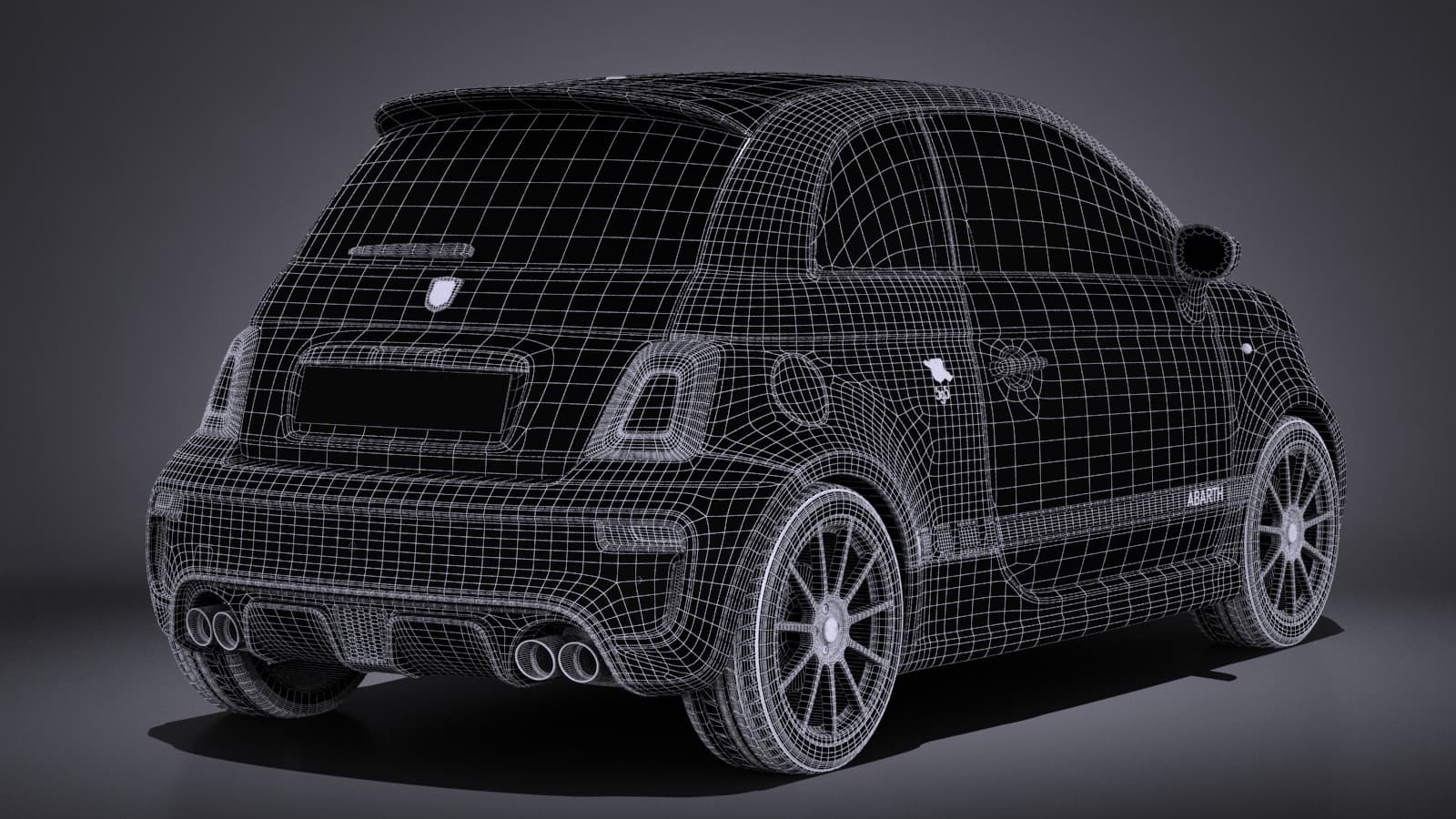 Fiat 595 Abarth 2017 - 3D Model by SQUIR