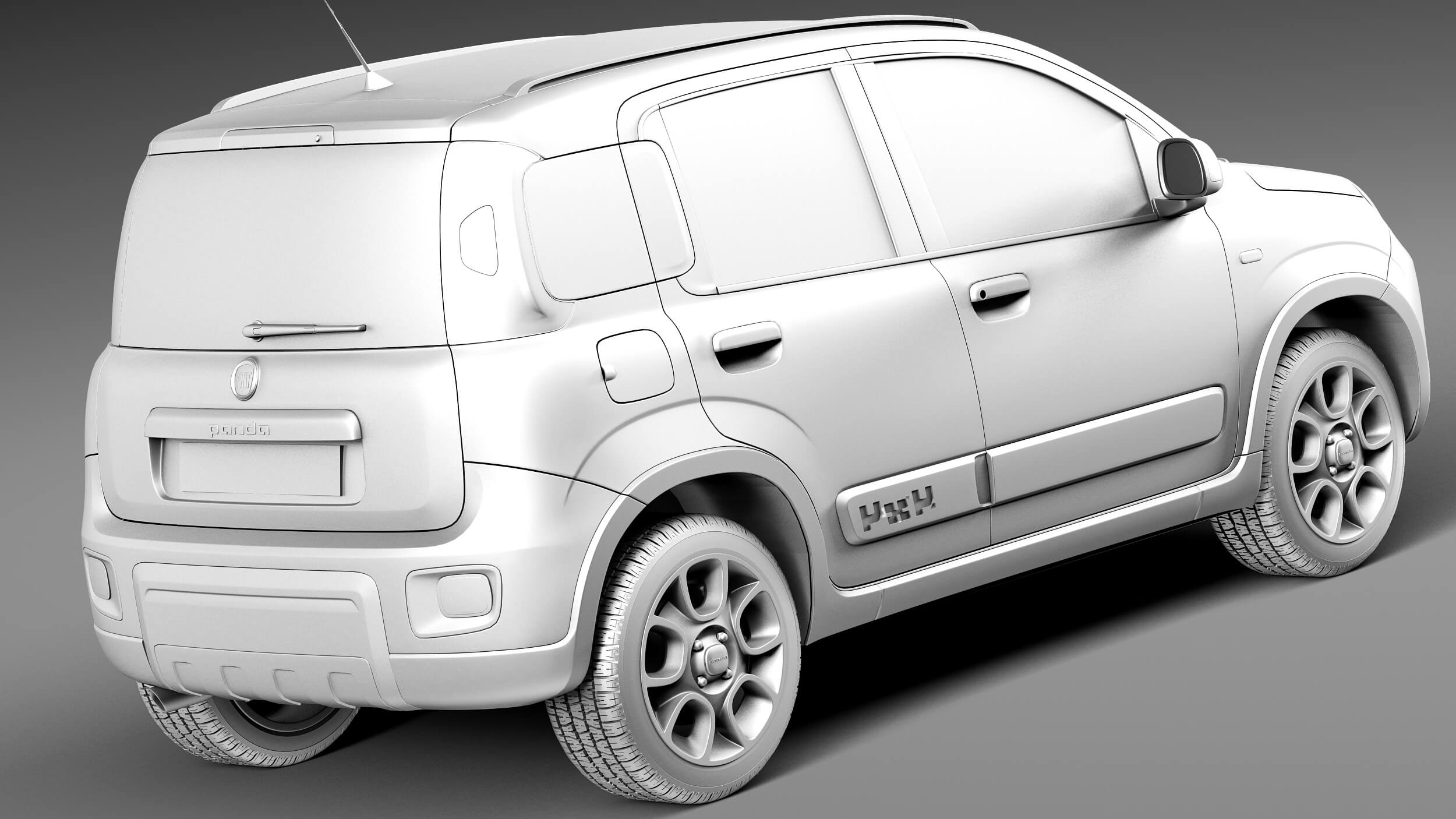 Fiat Panda 4X4 2013 - 3D Model by SQUIR