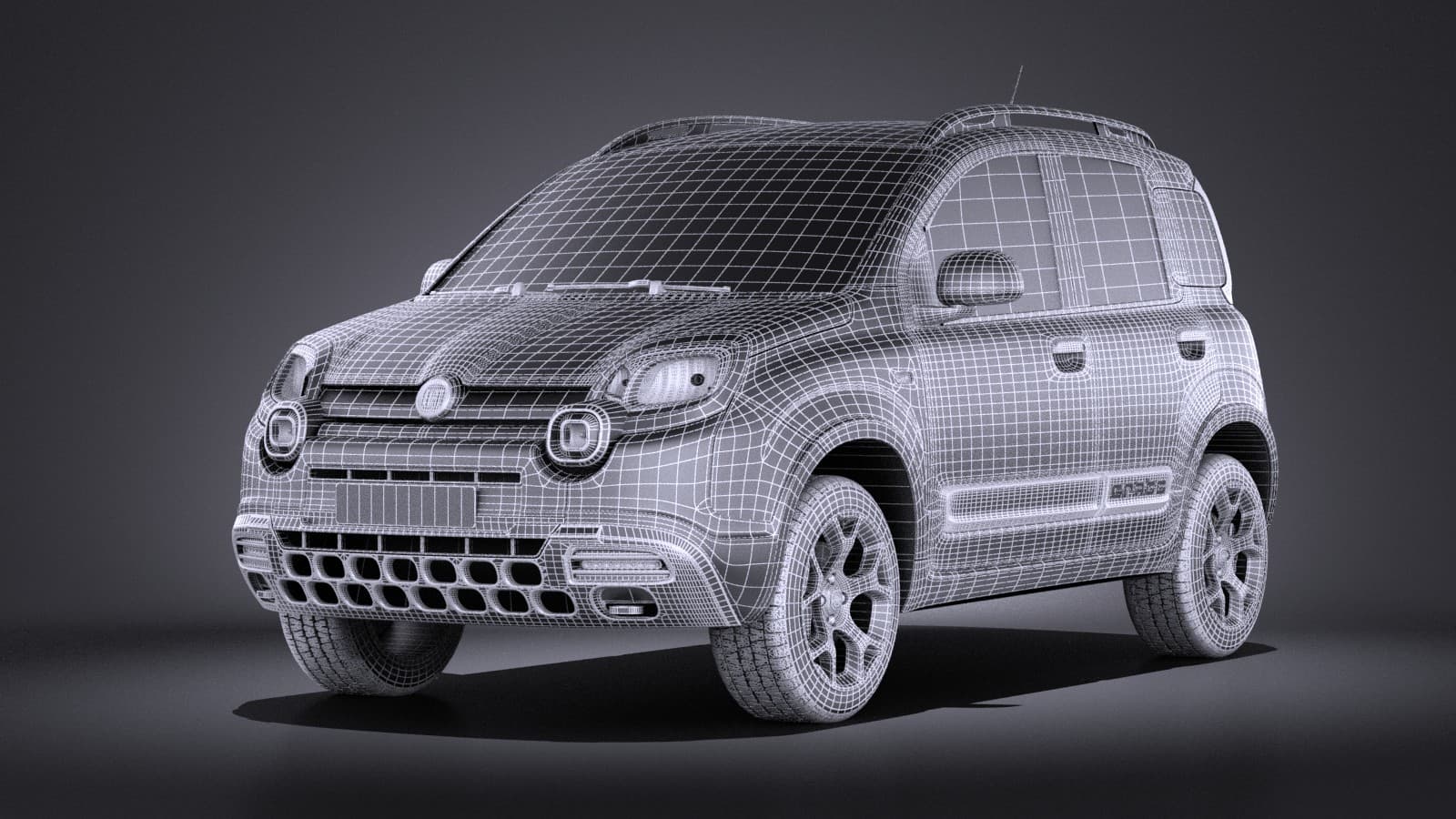 Fiat Panda Cross Country 2014 (V-Ray) 3D Model by SQUIR