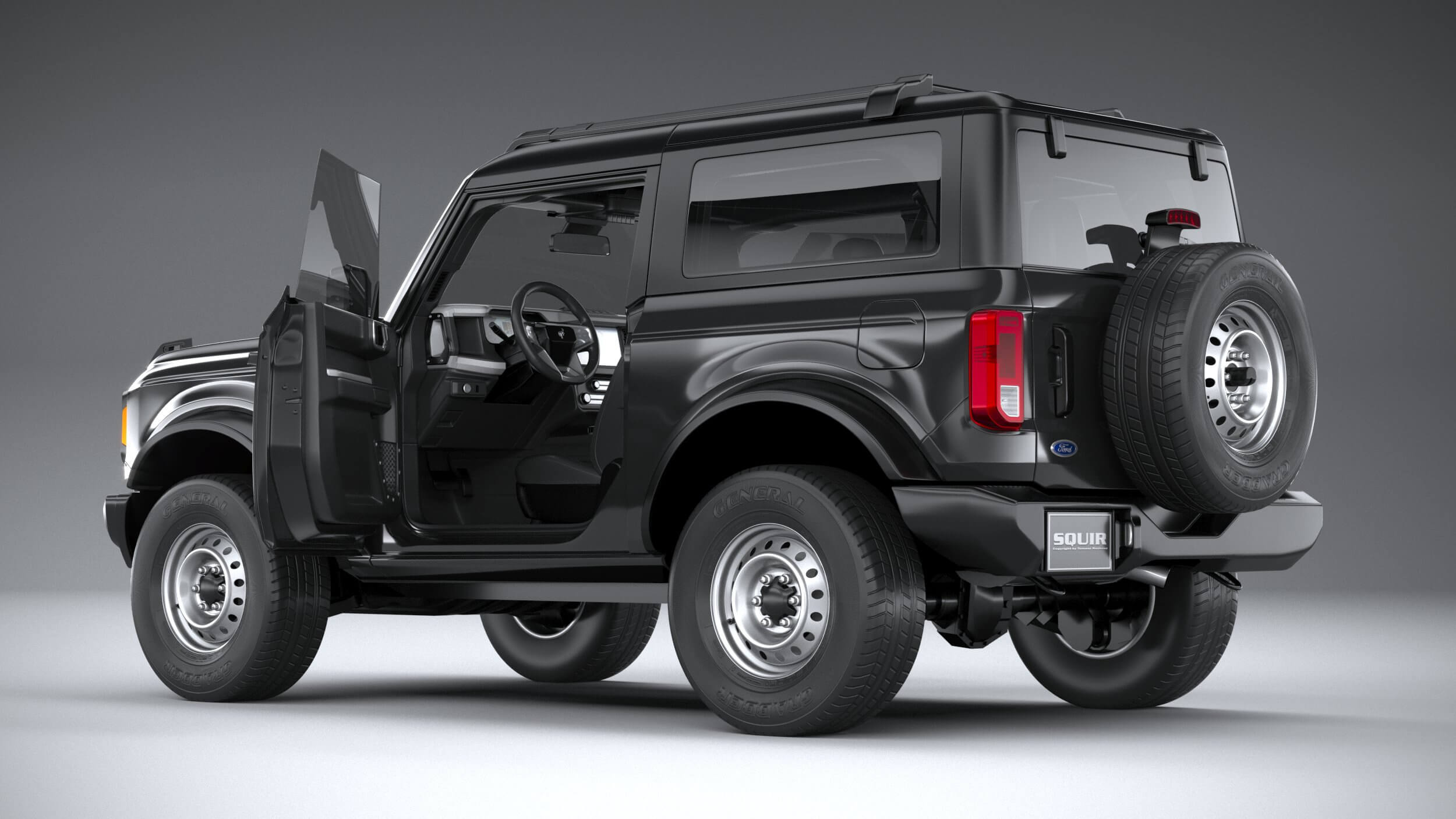 Ford Bronco Base 2-Door 2021 3D Model by SQUIR