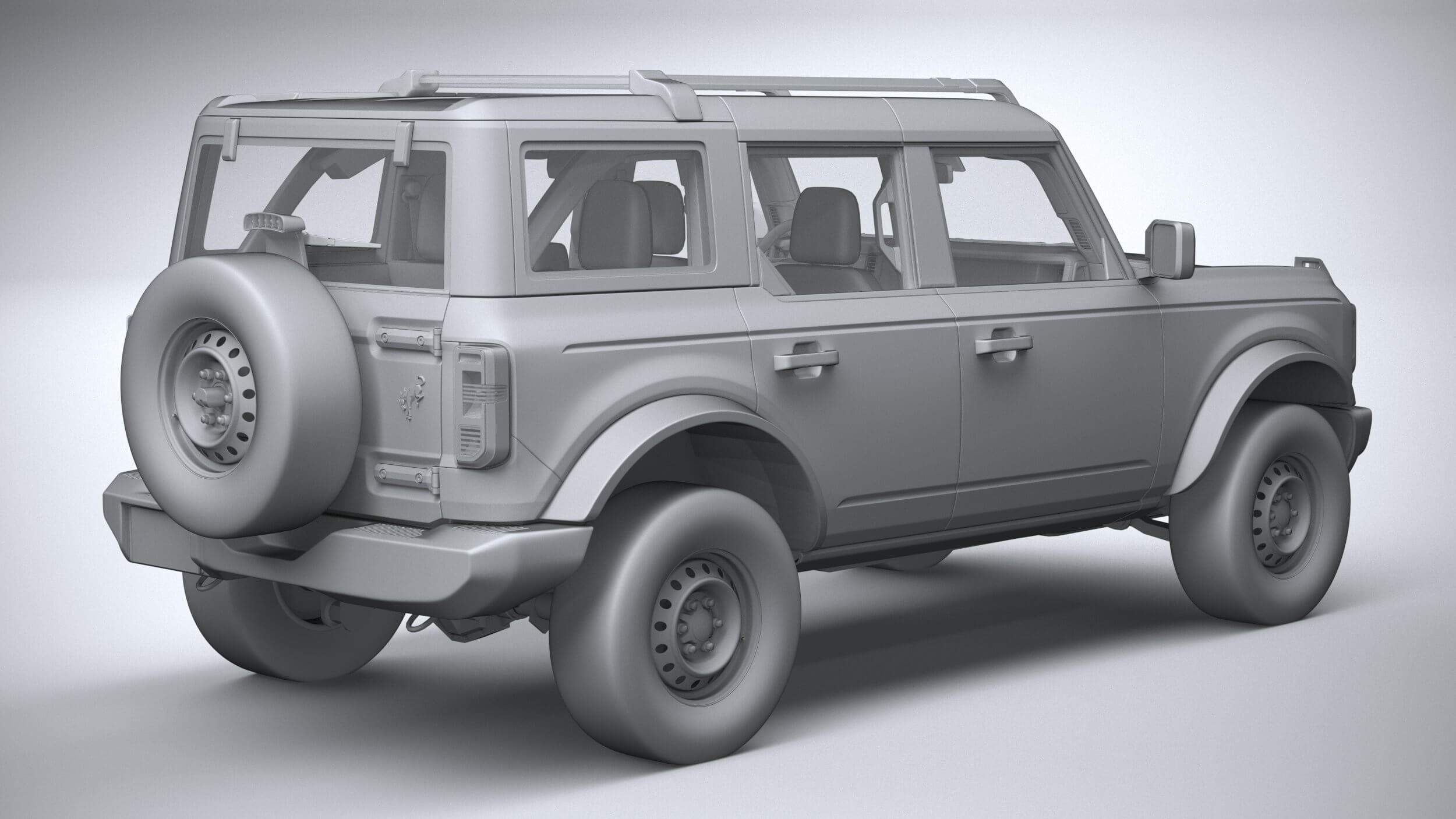 Ford Bronco Base 4-Door 2021 3D Model by SQUIR